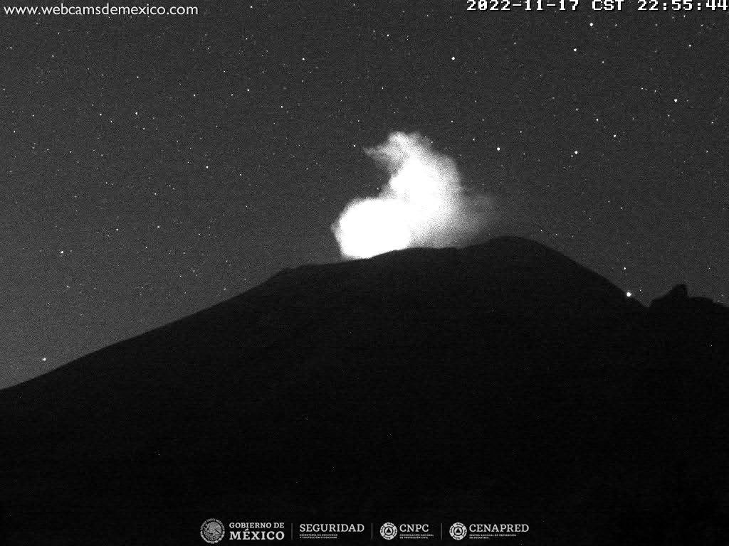 Fuerte actividad volcánica en el Popocatépetl - TCSAhora