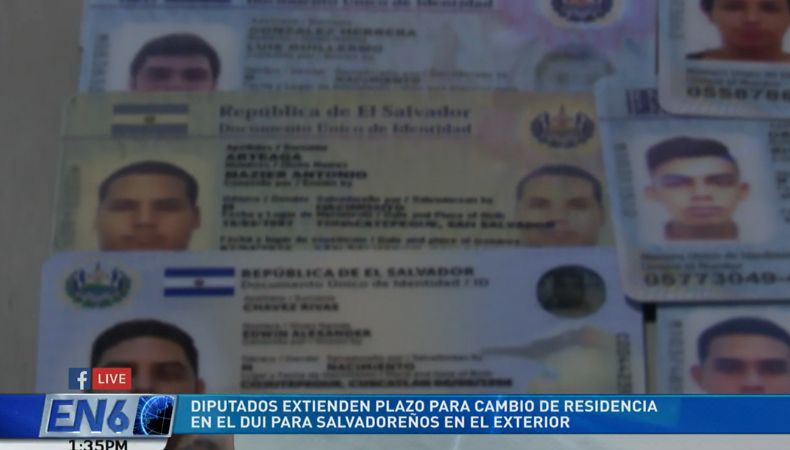 Aprueban extensión de fechas para cambio de residencia del DUI