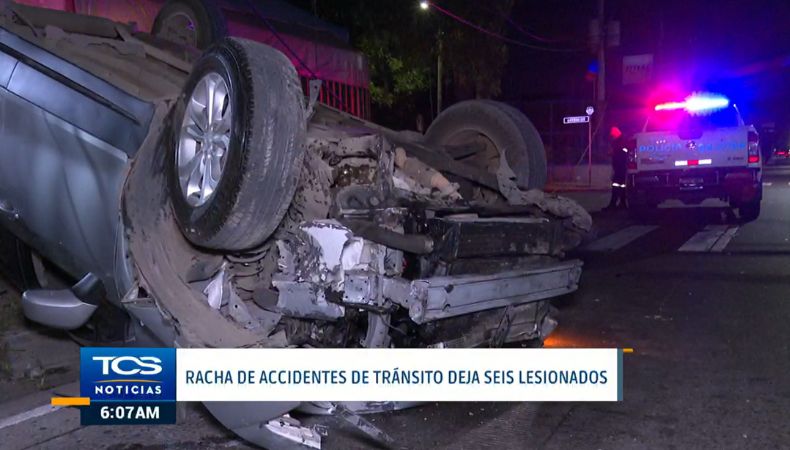 ¡Cinco personas resultaron lesionadas en un accidente de tránsito!