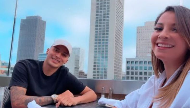 Bryan Tamacas disfruta de la compañía de Liz Pleitez en San Francisco