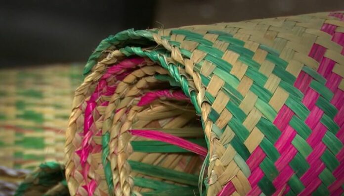 Esposos Pulque son artesanos de petate de tule