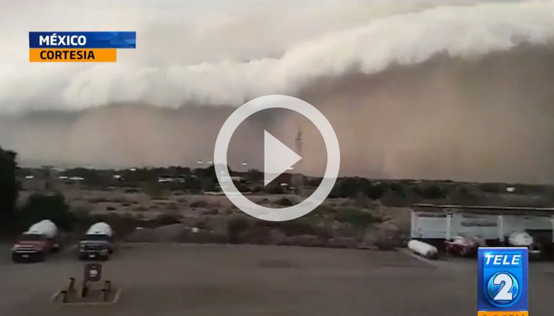 ¡Impactante! Así se observó la tormenta de arena en México