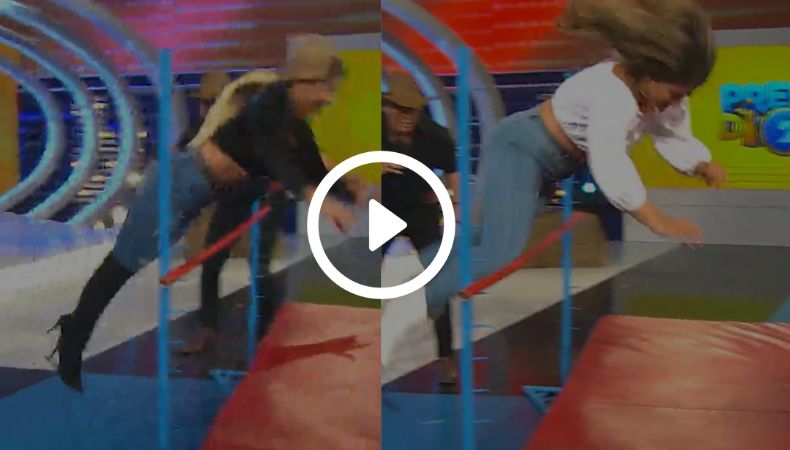 [VIDEO]: Katherinne Rivera y Mafer García vuelan por el aire en el “Salta Salta”