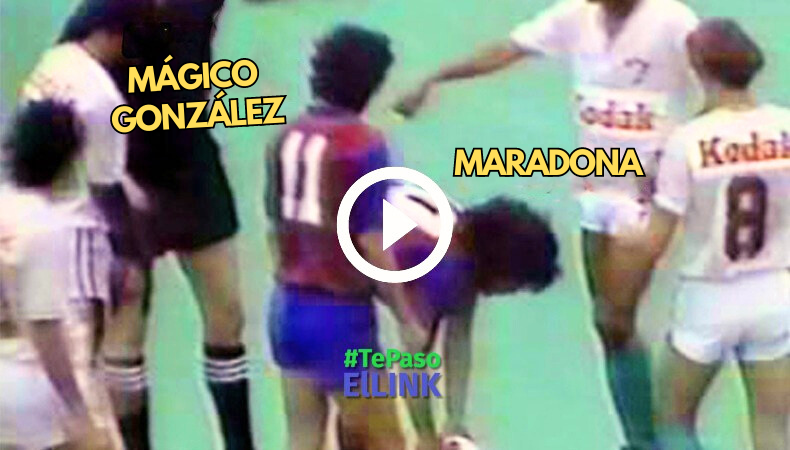 El día que el Mágico González dribló en el Barça hasta a Maradona