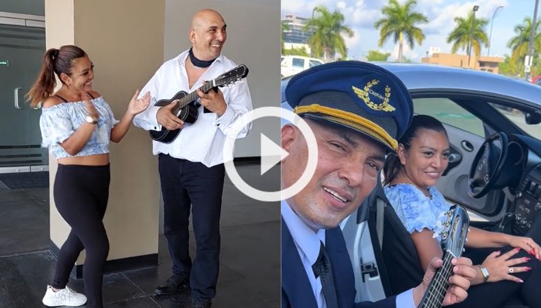 Yanira Berríos sonrojada con serenata de Omar Angulo