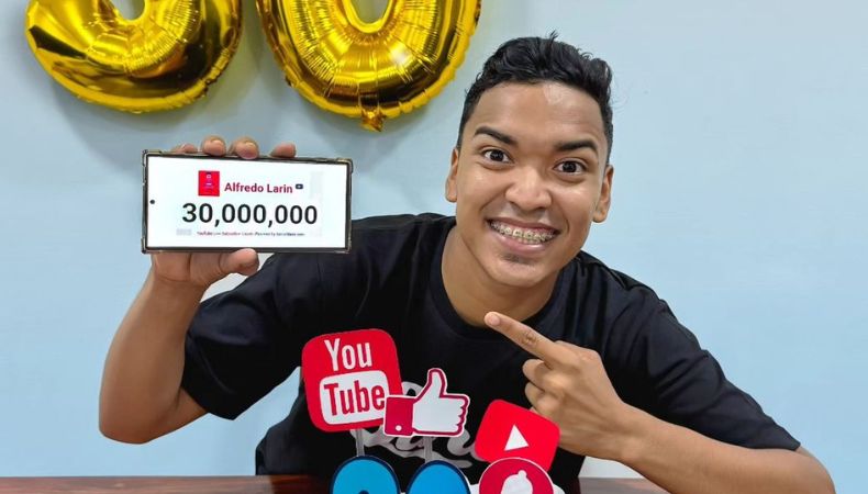 ¡Alfredo Larín llega a los 30 millones de suscriptores en YouTube!