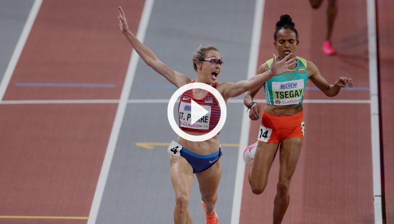 ¡Enorme St. Pierre! Remontó y ganó los 3000 metros